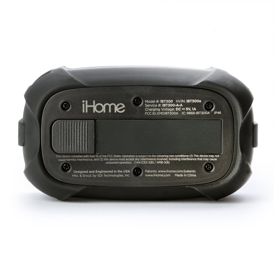 iHome - Playtough X - Portable bluetooth Speaker - iBT300 - Black
