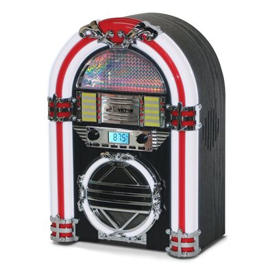 VICTOR Desktop Bluetooth Classic Jukebox, CD player & FM radio LED