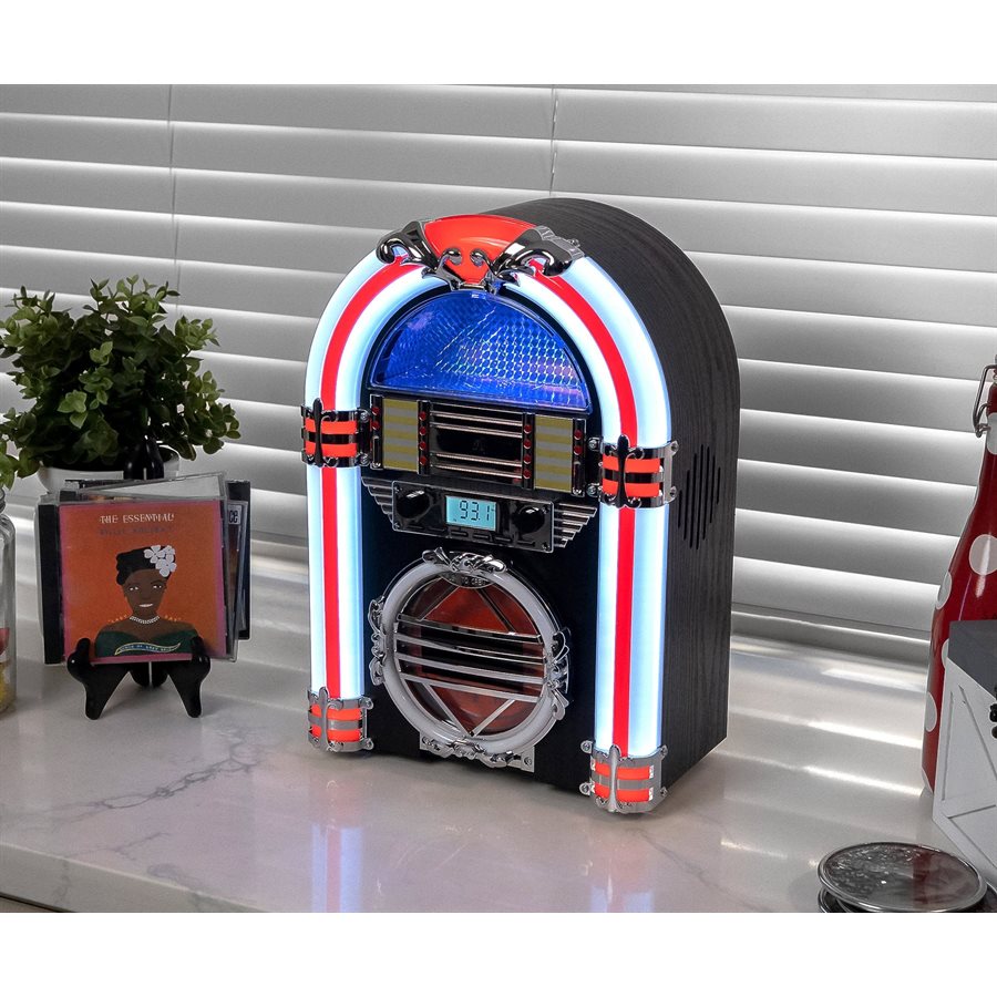 VICTOR Desktop Bluetooth Classic Jukebox, CD player & FM radio LED