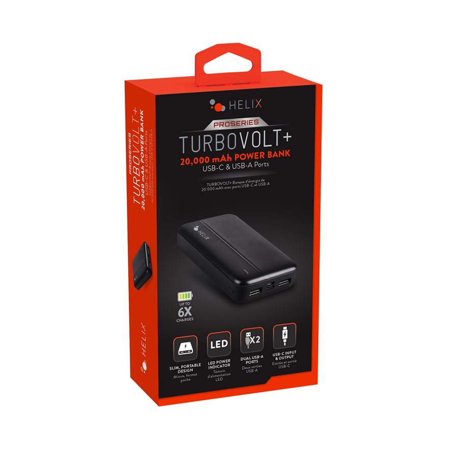 Emerge Helix 20,000 mAh Power Bank with USB-C and USB-A Ports