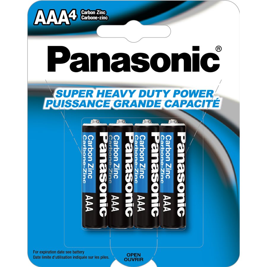 Panasonic Super Heavy Duty Pack of 4 AAA Batteries