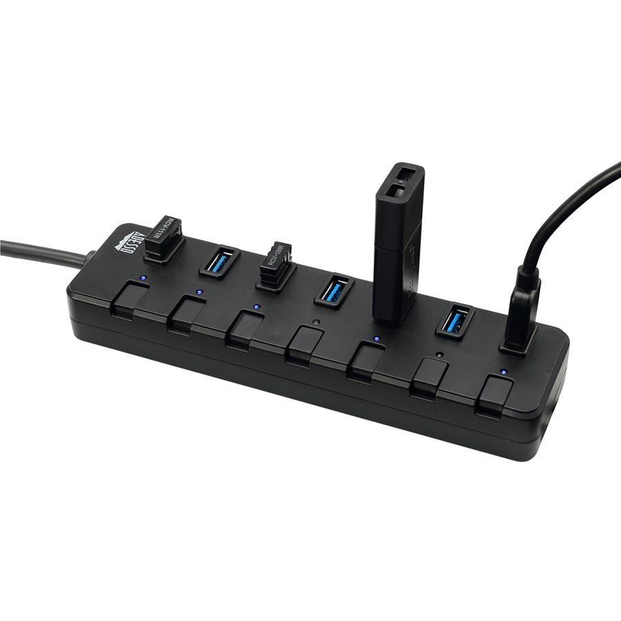 Adesso - Hub USB 3.0 à 7 ports avec interrupteur d'alimentation et ...
