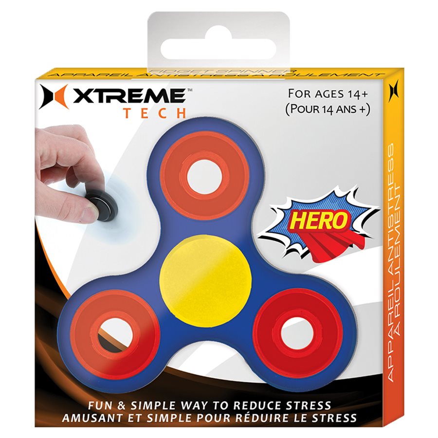 XTREME FIDGET SPINNER 24PC ASST. HERO PACK COLOR COMBOS (JOKER BATMAN ...